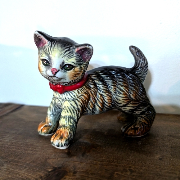 Vintage | Accents | Vintage Enesco Black And White Cat Stamp And ...